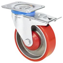 Wagner Transportger&auml;te-Schwerlast-Lenkrollen, Rad-&Oslash; 125 mm, VE 2 Stk, Lenkrolle mit Feststeller