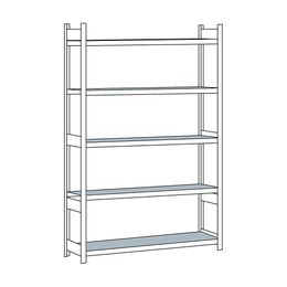 Schulte Weitspannregal, gesteckt, HxBxT 3000 x 2000 x 500 mm, Stahlb&ouml;den, Grundregal