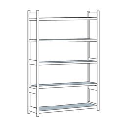 Schulte Weitspannregal, gesteckt, HxBxT 3000 x 2000 x 600 mm, Stahlb&ouml;den, Grundregal