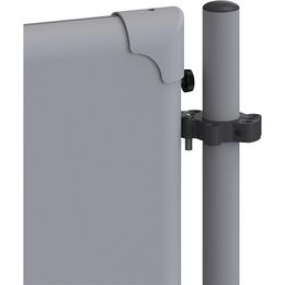 eurokraft pro Akustik-Trennwand, Textil, Grundelement, BxT 1000 x 650 mm, grau