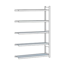 Schulte Weitspannregal, gesteckt, HxBxT 3000 x 2000 x 500 mm, Stahlb&ouml;den, Anbauregal