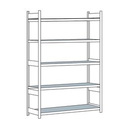 Schulte Weitspannregal, gesteckt, HxBxT 3000 x 2000 x 800 mm, Stahlb&ouml;den, Grundregal