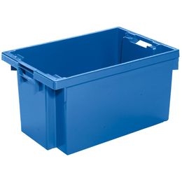 Drehstapelbeh&auml;lter aus HDPE, Volumen 50 l, W&auml;nde und Boden geschlossen, blau kaiserkraft