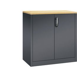 C+P ACURADO Akten-Sideboard, 2 Ordnerhöhen, HxBxT 1000 x 930 x 500 mm, schwarzgrau / schwarzgrau