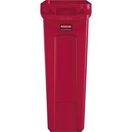 Rubbermaid Abfalleimer SLIM JIM , Volumen 87 l, mit L&uuml;ftungskan&auml;len, rot