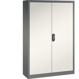 C+P ACURADO Universalschrank, BxT 1200 x 400 mm, vulkangrau / perlweiß