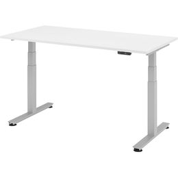 Stehschreibtisch, elektrisch höhenverstellbar, gerade, BxT 1600 x 800 mm, weiß kaiserkraft