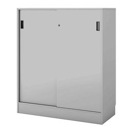Schrank Chicago mit Schiebet&uuml;ren, HxBxT 1353 x 1215 x 400 mm, lichtgrau kaiserkraft