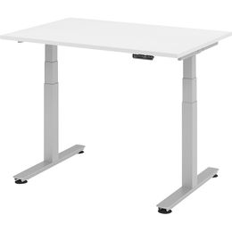 Stehschreibtisch, elektrisch höhenverstellbar, gerade, BxT 1200 x 800 mm, weiß kaiserkraft