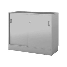 Schrank Chicago mit Schiebet&uuml;ren, HxBxT 948 x 1215 x 400 mm, lichtgrau kaiserkraft