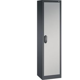 C+P ACURADO Universalschrank, BxT 500 x 400 mm, schwarzgrau / wei&szlig;aluminium