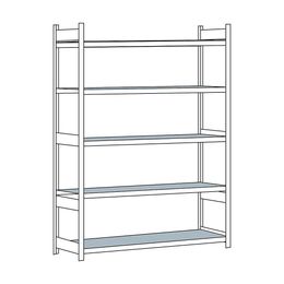 Schulte Weitspannregal, gesteckt, HxBxT 3000 x 2500 x 800 mm, Stahlb&ouml;den, Grundregal