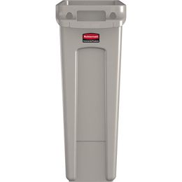 Rubbermaid Abfalleimer SLIM JIM , Volumen 87 l, mit L&uuml;ftungskan&auml;len, beige, ab 10 Stk