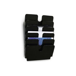 Durable Formularablage FLEXIPLUS f&uuml;r Wandmontage, inkl. Schrauben und D&uuml;bel, 6 DIN A4 quer, schwarz