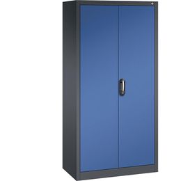C+P ACURADO Universalschrank, BxT 930 x 500 mm, schwarzgrau / enzianblau