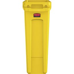 Rubbermaid Abfalleimer SLIM JIM , Volumen 87 l, mit L&uuml;ftungskan&auml;len, gelb, ab 3 Stk