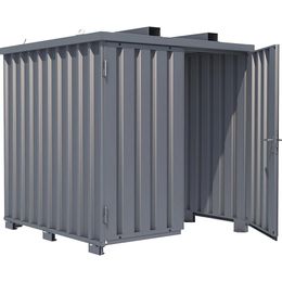 Gasflaschencontainer, ohne Boden, Au&szlig;en-BxT 2100 x 2100 mm kaiserkraft