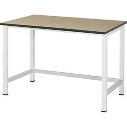 Rau Arbeitstisch f&uuml;r Arbeitsplatzsystem Serie 900, H&ouml;he 825 - 1025 mm, MDF-Platte, Breite 1250 mm