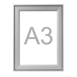 Premium-Klapprahmen, Aluminiumprofil, VE 2 Stk, f&uuml;r DIN A3, HxB 474 x 351 mm kaiserkraft
