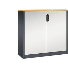 C+P ACURADO Akten-Sideboard, 3 Ordnerhöhen, HxBxT 1200 x 1200 x 400 mm, schwarzgrau / lichtgrau