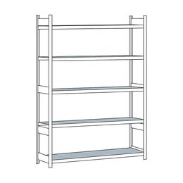 Schulte Weitspannregal, gesteckt, HxBxT 3000 x 2500 x 600 mm, Stahlb&ouml;den, Grundregal