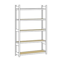 Schulte Weitspannregal, gesteckt, HxBxT 3000 x 1500 x 500 mm, Spanplatten, Grundregal