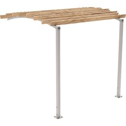 PROCITY Pergola OZEAN, Breiten-Anbaueinheit, HxB 2910 x 3020 mm, seidengrau