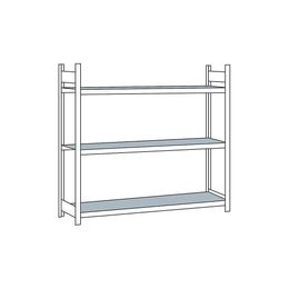 Schulte Weitspannregal, gesteckt, HxBxT 2000 x 2500 x 500 mm, Stahlb&ouml;den, Grundregal