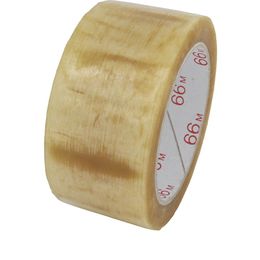 ratioform PP-Packband, Ausf&uuml;hrung leise und extrastark, VE 36 Rollen, transparent, Bandbreite 50 mm, Naturkautschuk-Kleber