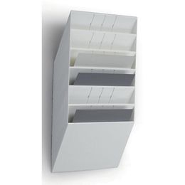 Durable Wandprospektspender, Querformat, 6 x DIN A4, VE 2 Stk, weiß