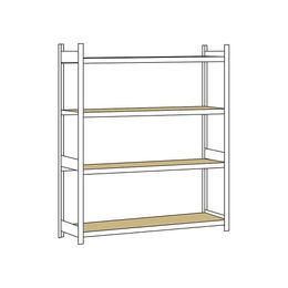 Schulte Weitspannregal, mit Spanplatte, Höhe 2500 mm, Spannweite 2500 mm, Grundregal, Tiefe 600 mm