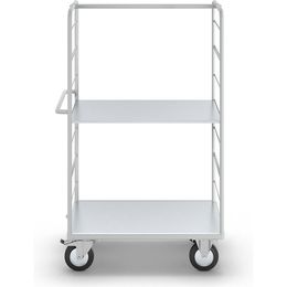 eurokraft pro ESD-Etagenwagen, mit 2 Seitenw&auml;nden, Ladefl&auml;chen-LxB 975 x 620 mm, 2 Etagen