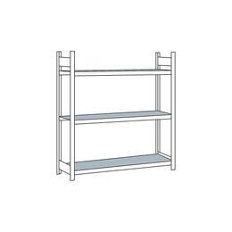 Schulte Weitspannregal, gesteckt, HxBxT 2000 x 1500 x 500 mm, Stahlb&ouml;den, Grundregal