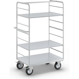 eurokraft pro ESD-Etagenwagen, mit 2 Seitenw&auml;nden, Ladefl&auml;chen-LxB 975 x 620 mm, 3 Etagen