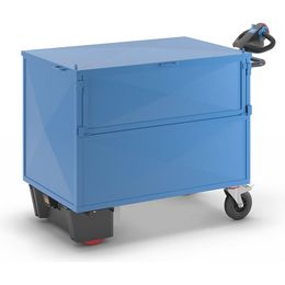 eurokraft pro Kastenwagen mit Elektroantrieb, W&auml;nde aus Stahlblech, mit Deckel, LxBxH 1630 x 850 x 1200 mm
