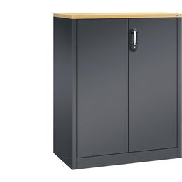 C+P ACURADO Akten-Sideboard, 3 Ordnerhöhen, HxBxT 1200 x 930 x 500 mm, schwarzgrau / schwarzgrau