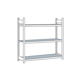 Schulte Weitspannregal, gesteckt, HxBxT 2000 x 2000 x 600 mm, Stahlb&ouml;den, Grundregal