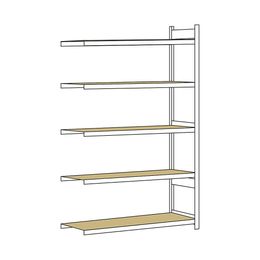 Schulte Weitspannregal, mit Spanplatte, Höhe 3000 mm, Spannweite 1500 mm, Anbauregal, Tiefe 800 mm