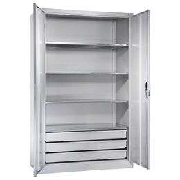 C+P Gro&szlig;raumschrank extrahoch, HxB 1950 x 1200 mm, Tiefe 500 mm, T&uuml;re lichtgrau