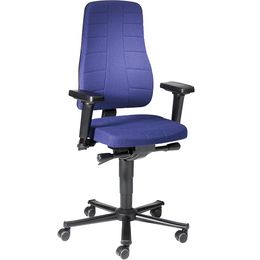 bimos Arbeitsdrehstuhl All-in-One, mit Rollen, Stoffpolster, blau