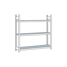 Schulte Weitspannregal, gesteckt, HxBxT 2000 x 2000 x 400 mm, Stahlb&ouml;den, Grundregal