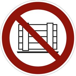 Verbotszeichen, Abstellen und Lagern verboten, VE 10 Stk, Folie, &Oslash; 200 mm kaiserkraft
