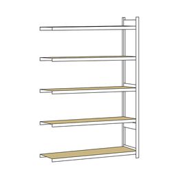 Schulte Weitspannregal, mit Spanplatte, Höhe 3000 mm, Spannweite 2000 mm, Anbauregal, Tiefe 600 mm