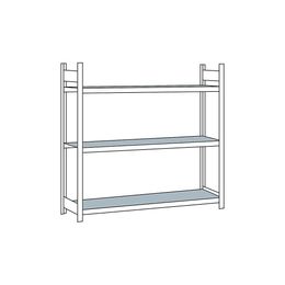 Schulte Weitspannregal, gesteckt, HxBxT 2000 x 2250 x 500 mm, Stahlb&ouml;den, Grundregal