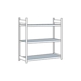 Schulte Weitspannregal, gesteckt, HxBxT 2000 x 1500 x 800 mm, Stahlb&ouml;den, Grundregal