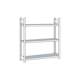 Schulte Weitspannregal, gesteckt, HxBxT 2000 x 1500 x 400 mm, Stahlb&ouml;den, Grundregal