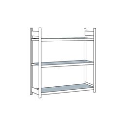 Schulte Weitspannregal, gesteckt, HxBxT 2000 x 1500 x 600 mm, Stahlb&ouml;den, Grundregal