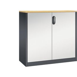 C+P ACURADO Akten-Sideboard, 3 Ordnerhöhen, HxBxT 1200 x 1200 x 500 mm, schwarzgrau / lichtgrau