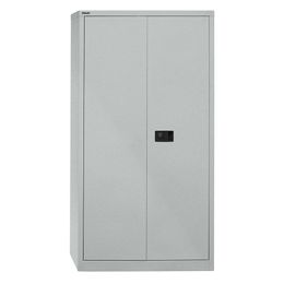 Bisley UNIVERSAL Flügeltürenschrank, HxBxT 1806 x 914 x 400 mm, 3 Fachböden, 4 Ordnerhöhen, silber