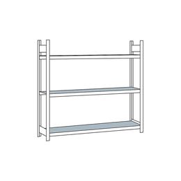Schulte Weitspannregal, gesteckt, HxBxT 2000 x 2500 x 400 mm, Stahlb&ouml;den, Grundregal